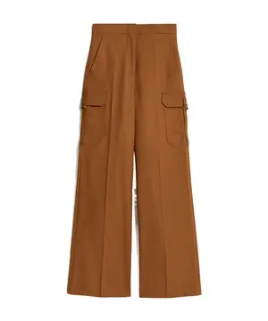 Max Mara Straight Leg Cargo Pants With Buckle Detail