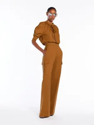 Max Mara Straight Leg Cargo Pants With Buckle Detail