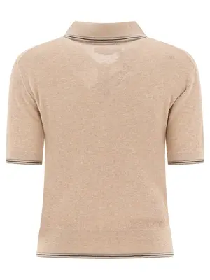 Miu Miu Short-sleeved Knitted Polo Shirt