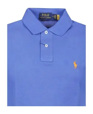 Polo Ralph Lauren Logo Embroidered Short-sleeved Polo Shirt - Blue