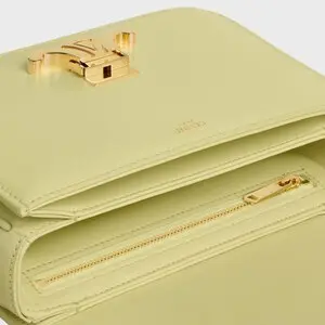 Celine Teen Triomphe Bag In Shiny Calfskin - Citrus