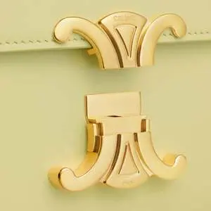 Celine Teen Triomphe Bag In Shiny Calfskin - Citrus