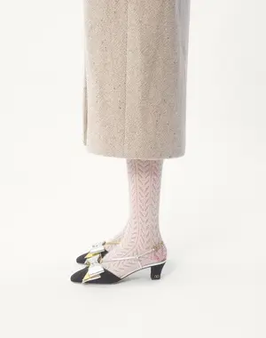 Valentino Garavani Open Front Belted Coat With Plush Neckline