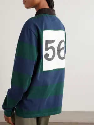 Aimé Leon Dore Long-sleeve Striped Polo Shirt