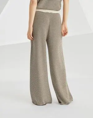 Brunello Cucinelli Cotton Striped Track Trousers