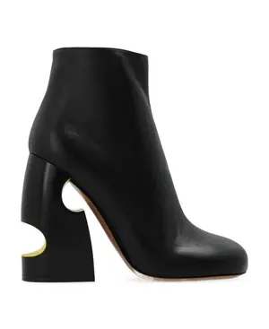 Off-White Cut-out Zip-up Ankle Boots