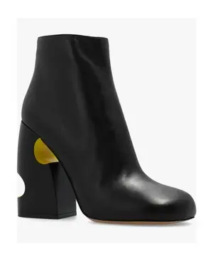 Off-White Cut-out Zip-up Ankle Boots
