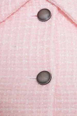 Alessandra Rich Checked Embellished Tweed Blazer