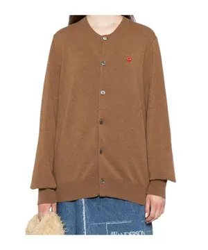 Play Comme Des Garcon Long-sleeved Knitted Cardigan