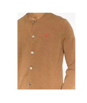 Play Comme Des Garcon Long-sleeved Knitted Cardigan