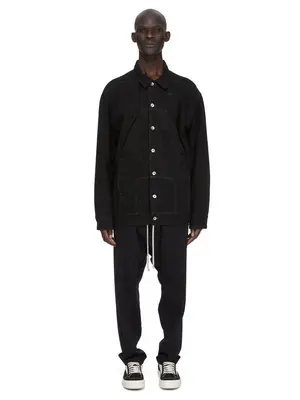 Rick Owens Sphinx Jumbo Worker Button-up Jacket - Black