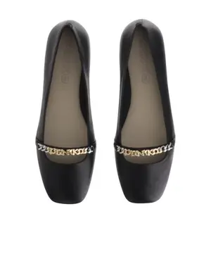 Pinko Embellished Ballet Flats With Metal Detail - Black