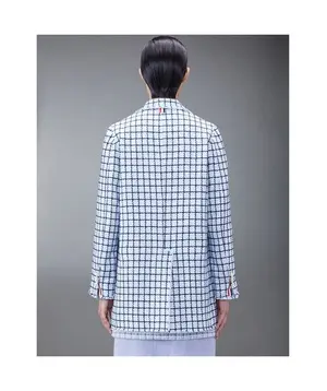 Thom Browne Checked Cotton Single-breasted Coat