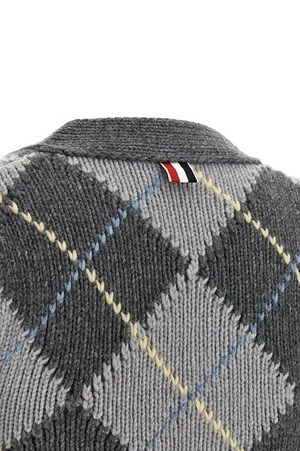Thom Browne Argyle Intarsia Knitted Cardigan - No