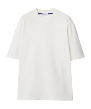 Burberry Logo Appliqué Cotton T-shirt - White