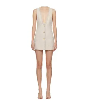 Marissa Chiara Lace Suspender Dress With Button Closure