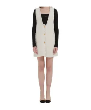 Marissa Chiara Lace Suspender Dress With Button Closure