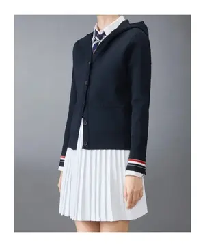 Thom Browne Knitted Cardigan With Iconic Stripes