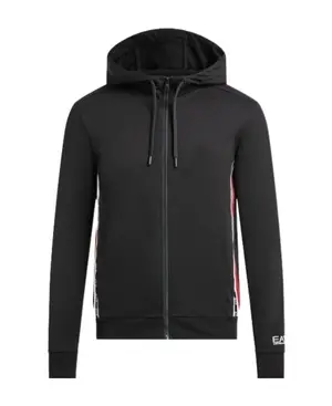 EA7 Logo Zip-up Hooded Jacket