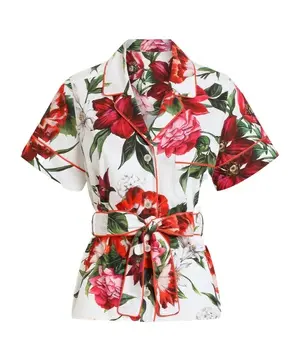 Dolce & Gabbana Floral Print Short Sleeve Shirt