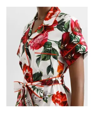Dolce & Gabbana Floral Print Short Sleeve Shirt