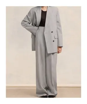 AMI Paris Pleated Wide-leg Palazzo Pants