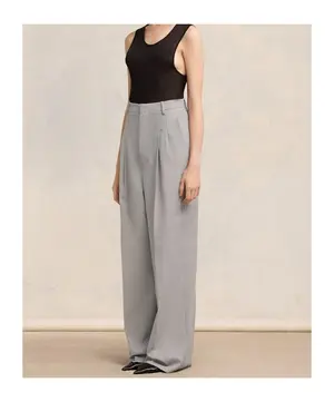 AMI Paris Pleated Wide-leg Palazzo Pants