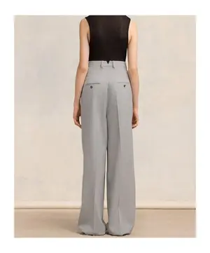 AMI Paris Pleated Wide-leg Palazzo Pants