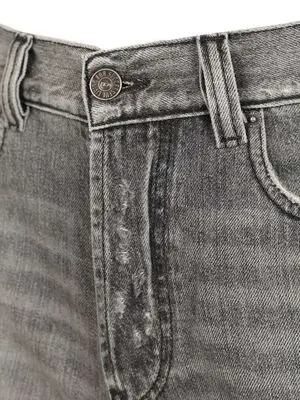 DIESEL® Regular Fit Distressed Denim Shorts - Gray