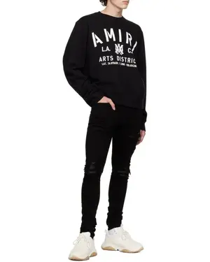 Amiri Distressed Skinny Jeans - Black
