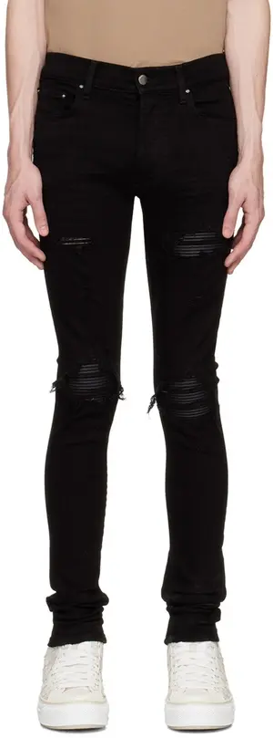 Amiri Distressed Skinny Jeans - Black