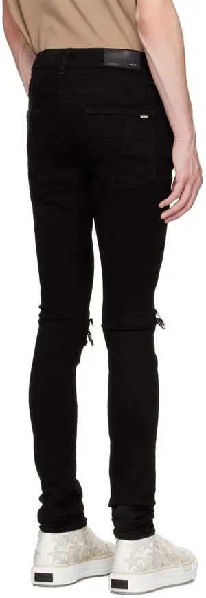 Amiri Distressed Skinny Jeans - Black
