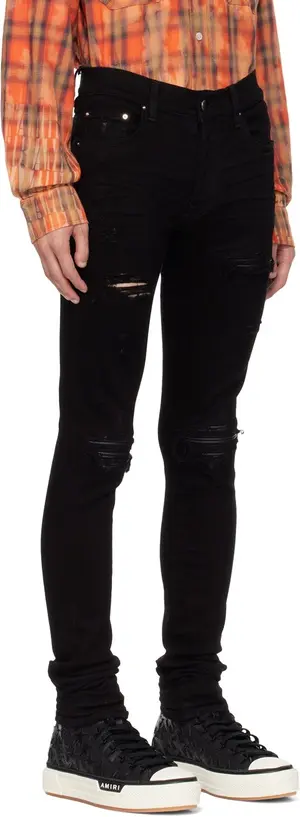 Amiri Distressed Skinny Jeans - Black