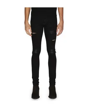 Amiri Distressed Skinny Jeans - Black