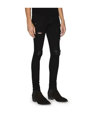 Amiri Distressed Skinny Jeans - Black