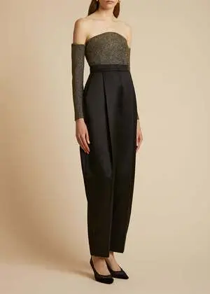 Khaite Front Pleated Trousers - Black