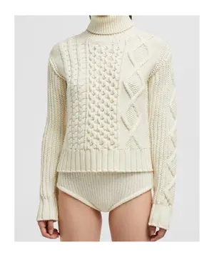 Moncler Turtleneck Cable Knit Sweater