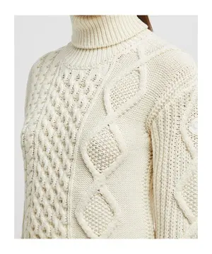 Moncler Turtleneck Cable Knit Sweater