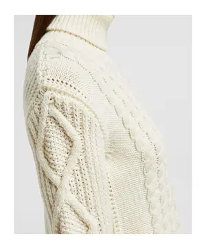 Moncler Turtleneck Cable Knit Sweater