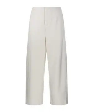Max Mara High-waist Trousers - Ivory
