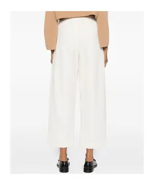 Max Mara High-waist Trousers - Ivory