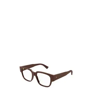 Bottega Veneta Rectangle Frame Eyeglasses - Brown