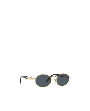 Prada Oval Frame Sunglasses - Gray