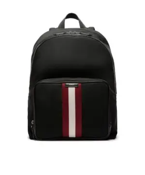 Bally Mavrick Logo Tag Backpack - Black