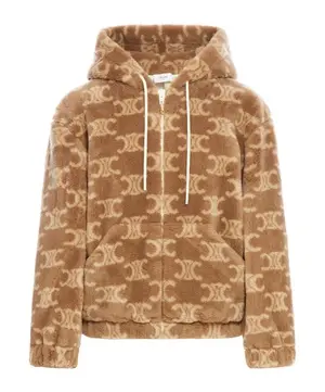 Celine Triomphe Wool Hooded Jacket