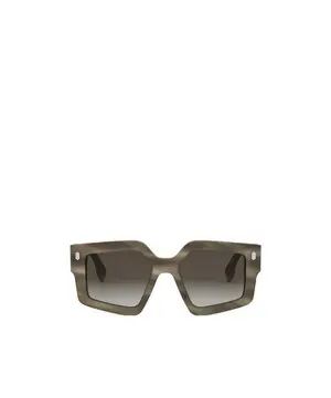 Fendi Geometric Frame Sunglasses - Brown