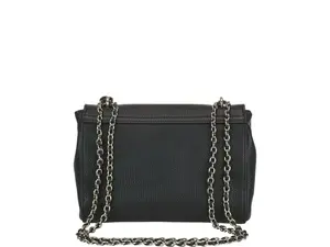 Mulberry Lily Chain-linked Crossbody Bag - Black