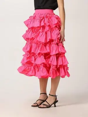 Red Valentino Elasticated Ruffled Skirt - Red