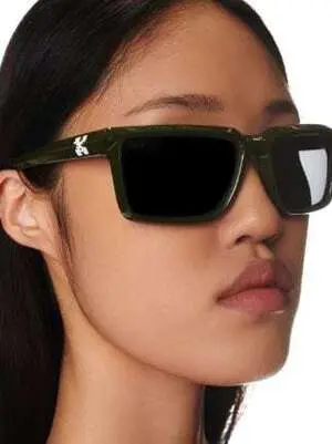 Off-White Portland Square Frame Sunglasses - Black