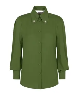 Valentino Garavani Embellished Button-up Shirt - Green